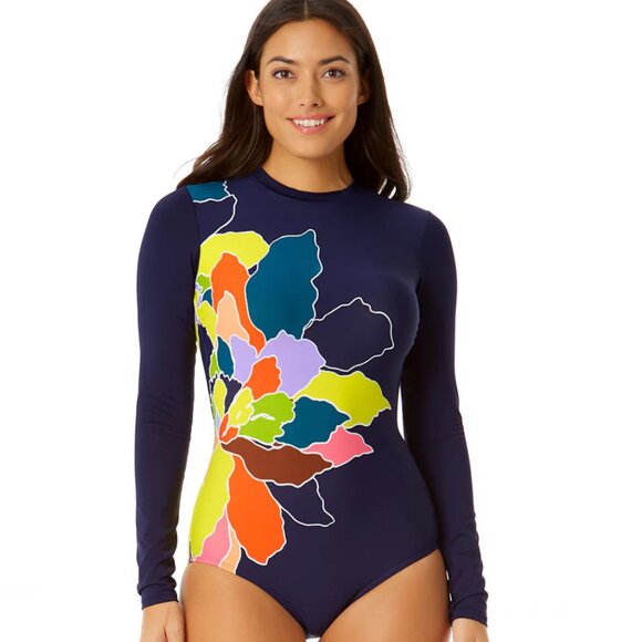 Anne Cole | Swim | Anne Cole Petal Party Open Back Swimsuit Womens 8 ...